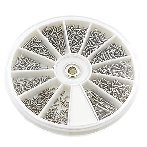 HVAZI 12 Kinds M1 M1.2 M1.4 M1.7 304 Stainless Steel Phillips Rounded Head Small Self Tapping Screws Assortment Kit