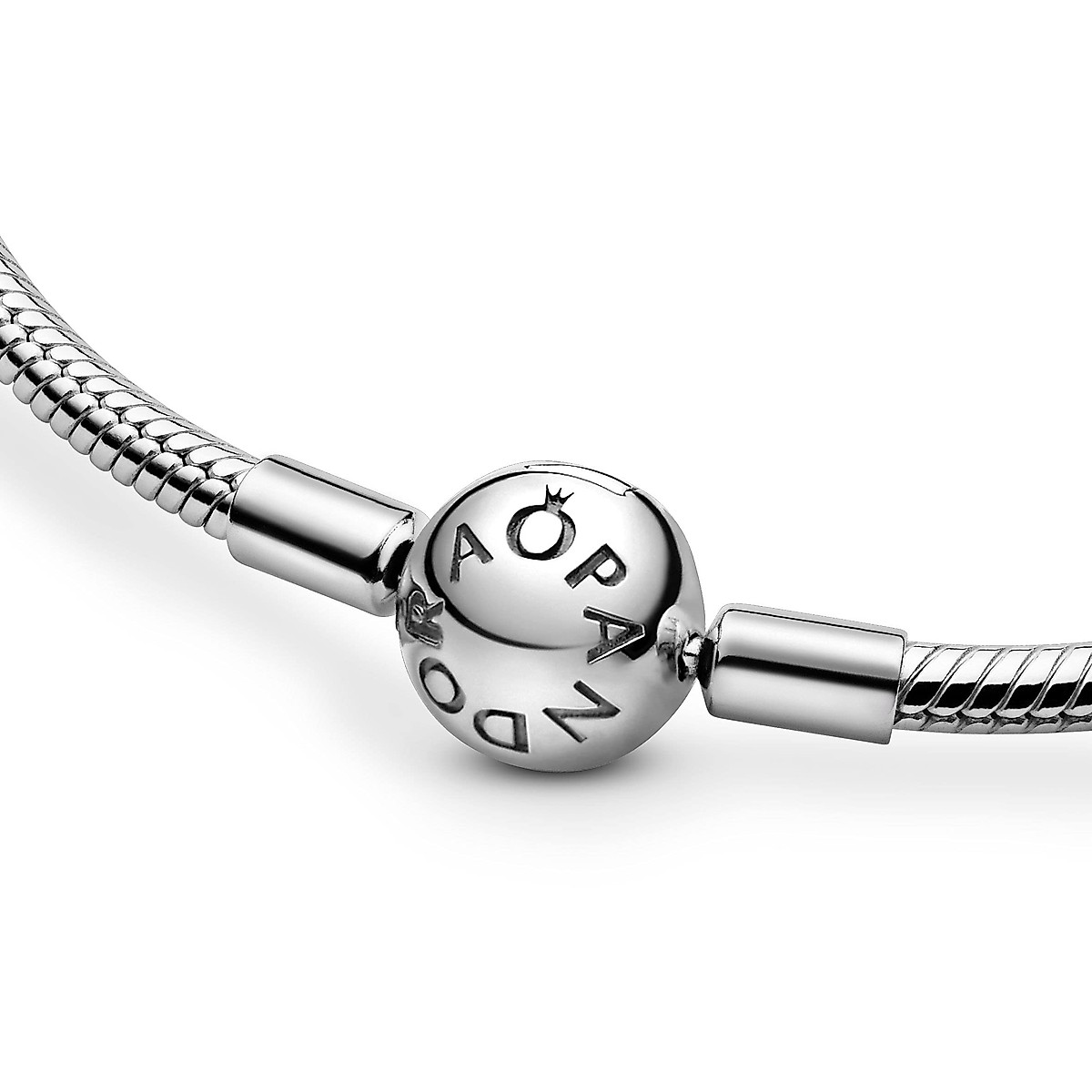 Pandora Jewelry Moments Snake Chain Charm Sterling Silver Necklace, 19.7", No Box