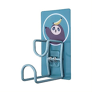 Bsxgse Hooks for Home Use Multi Purpose Wall No Punching Washbasin Stand Wall Hanging Bathroom Basin Storage Rack for Bathroom Kitchen Curling Stones for (D, One Size)