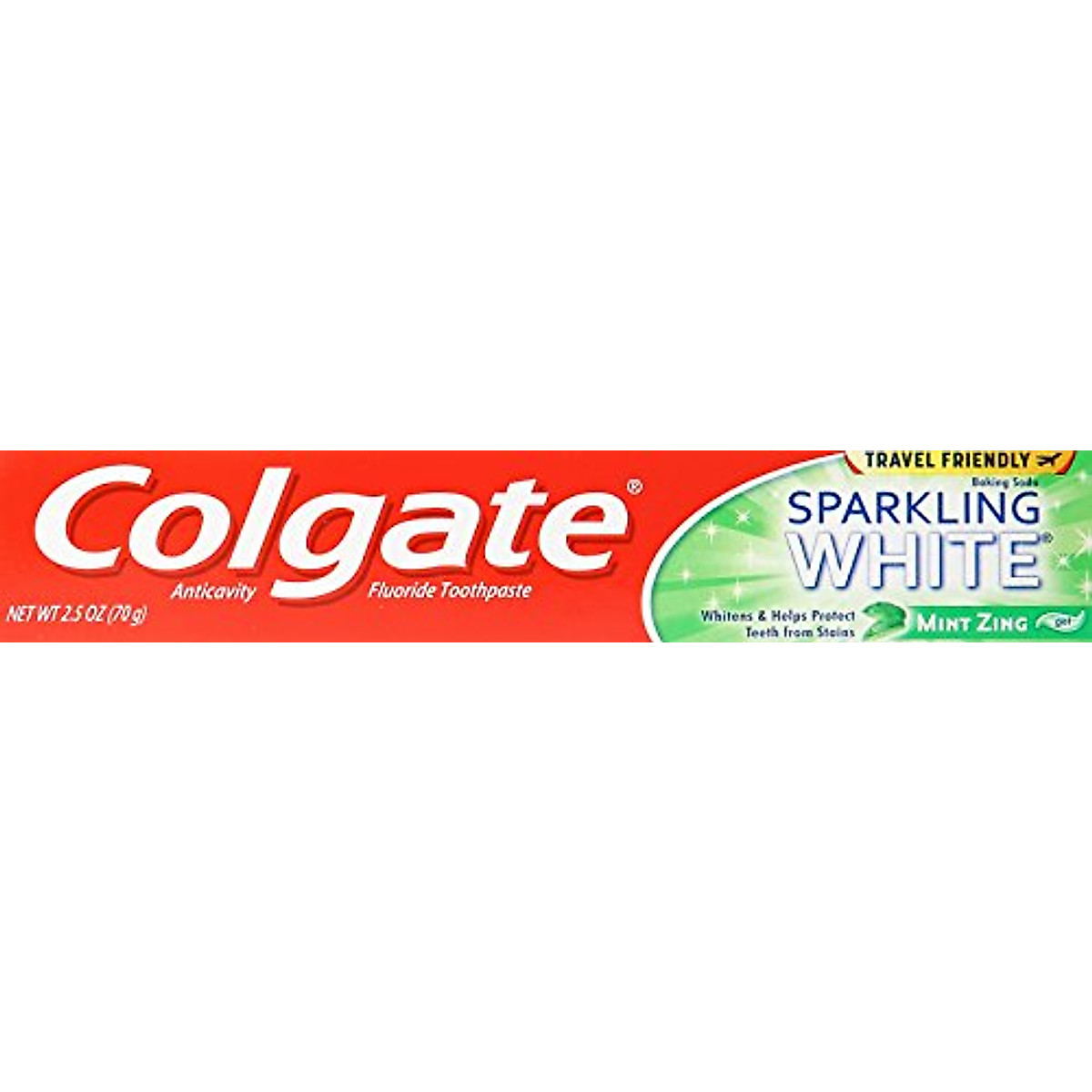 Colgate Sparkling White Gel Toothpaste, Mint Zing, 2.5 Ounce (Pack of 6)