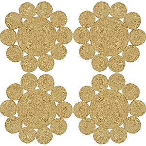 Round Jute Table Placemats (Set of 4)