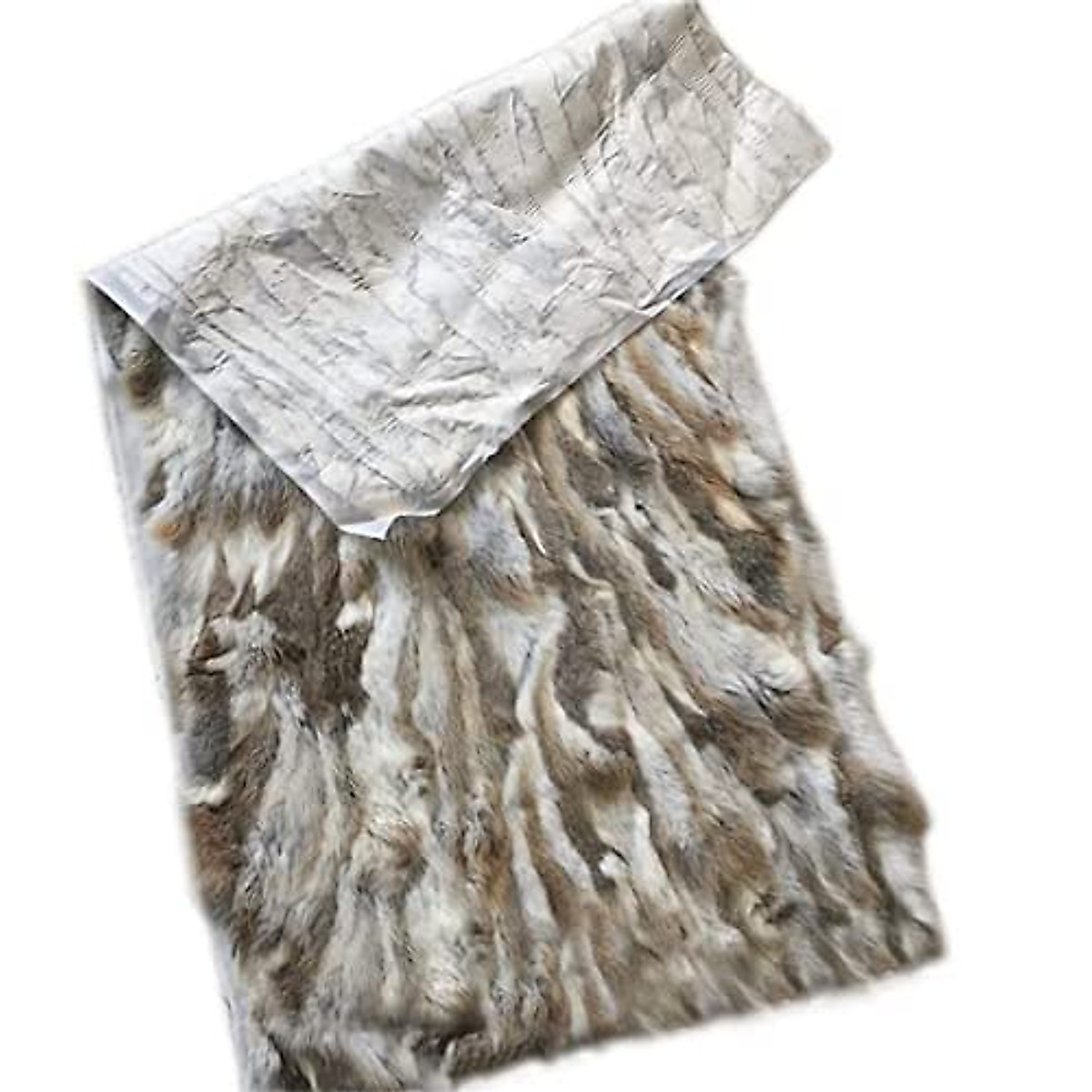 22in x 43in Natural Tan Luxury Soft Premium Quality Durable 100% Natural Rabbit Fur Bed Throw Blanket, Rug, Real Fur Good Buy Hot Carpet,Rabbit Fur Blankets/Plates