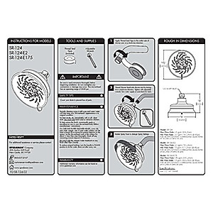Speakman SR-124 Assana Anystream Multi-Function Shower Head, Polished Chrome