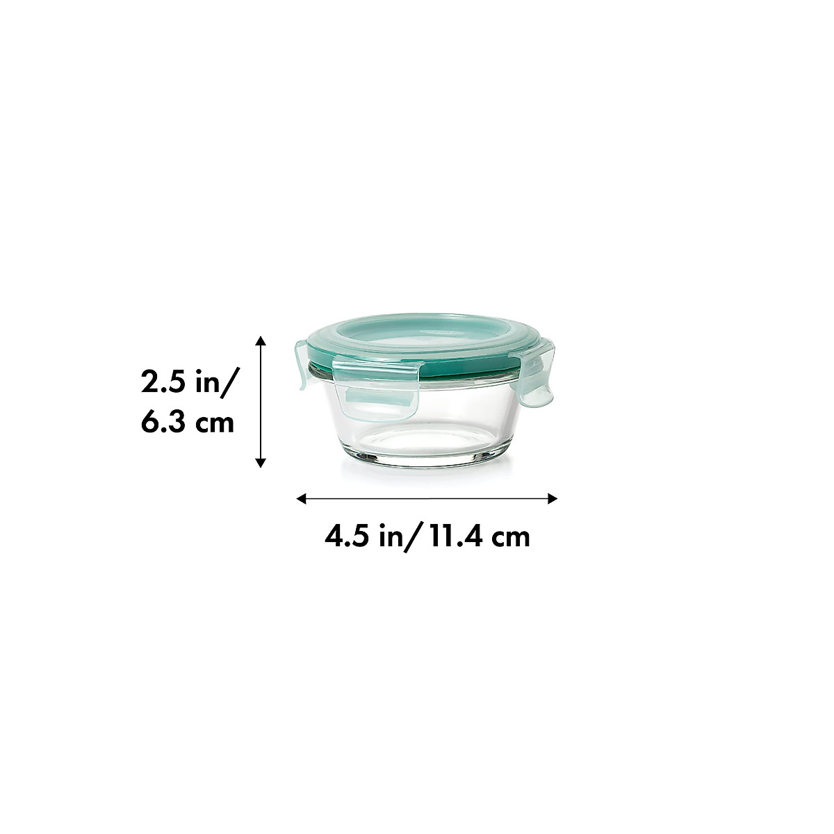 OXO Good Grips 1 Cup Smart Seal Glass Round Food Storage Container (Pack of 2)