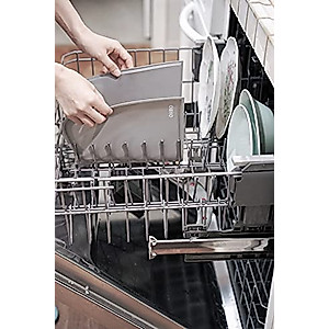 OHMO - Cat Food Mat, Silicone Pet Feeding Mat for Floor Non-Skid Waterproof Dog Water Bowl Tray, Easy to Clean Pet Placemat (Ash, 18 * 9.8&#039;&#039;)