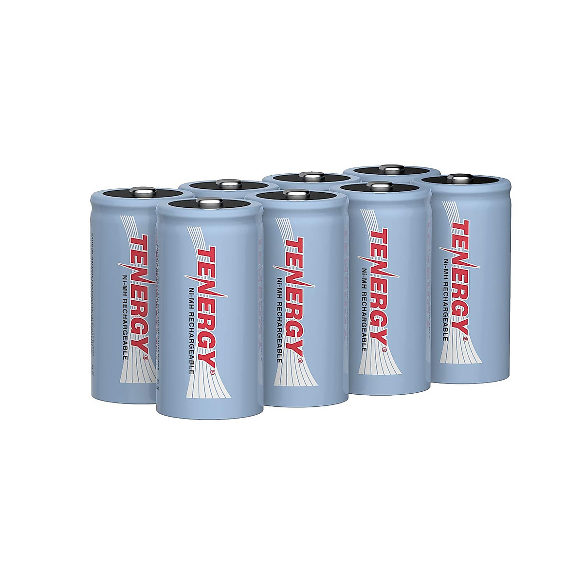 Tenergy C Size Battery 1.2V 5000mAh High Capacity NiMH Rechargeable Battery for LED Flashlights Kids Toy and More (8 pcs)