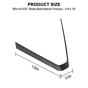 Niahm Tire Groover #3 Blades for V100 Groover, Flat Bottom, 5/32" Square Standard Blade Pack of 18
