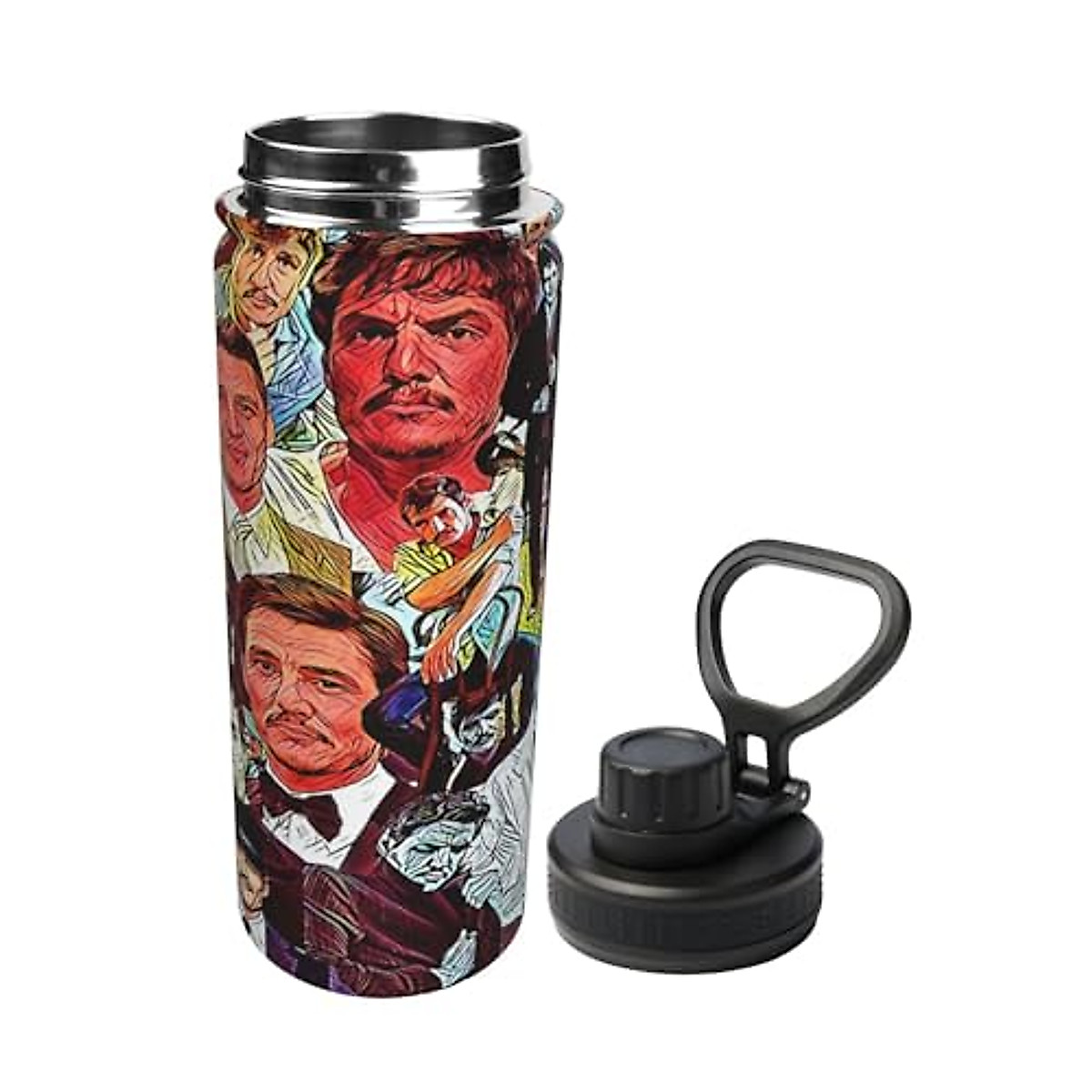 Eevikion Pedro Actor Pascal Stainless Steel Insulated Tumbler Sports Water Bottle Hot and Cold Travel Cup 18oz