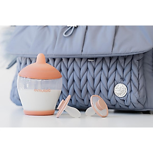 Emulait Baby Bottle Starter Kit Includes 2 Bottles 2 Nipples 2 Caps 2 Lids 3 Flow System Cleaning Brush