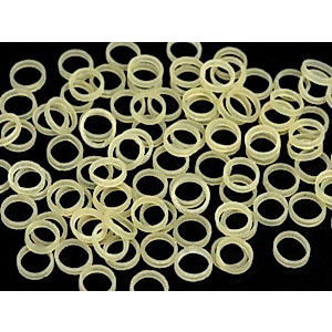 500 Pcs DentalSmile Amber Elastic Latex Braces 3/16 Orthodontics Rubber Bands Heavy 6.5oz Dental Latex Bands Dentist Great for Dreadlocks, Braids, Top Knots + 5 Free Placers