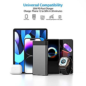 Portable Charger 30000mAh 22.5W USB C Fast Charging QC 3.0 PD 20W Power Bank, LED Digital Display External Battery Packs Compatible iPhone Pad Samsung etc.(Gray)