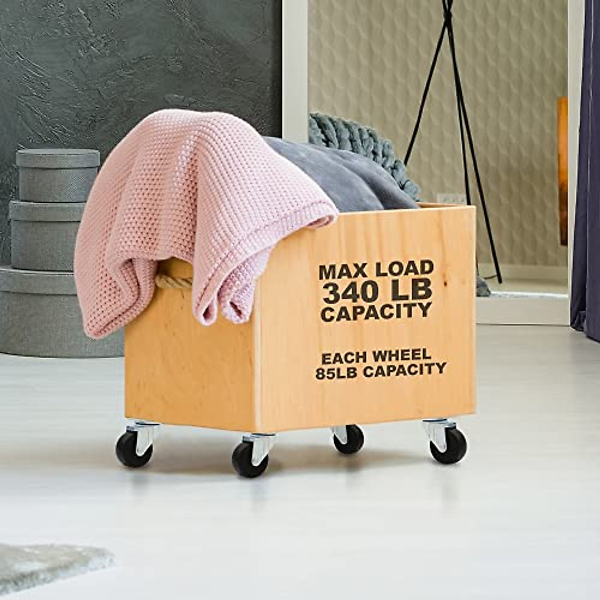 24 Pack 2" Swivel Caster Wheels Hard Rubber Base with Top Plate & Bearing