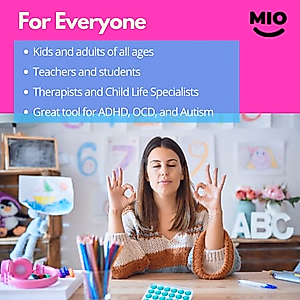 Mio Toys - Push & Pop Sensory Fidget Toy, Relieve Stress and Anxiety, Increase Focus and Attention, for Adults and Kids, Food Grade Silicone, Washable, Eco-Friendly (Tie-Dye Circle)