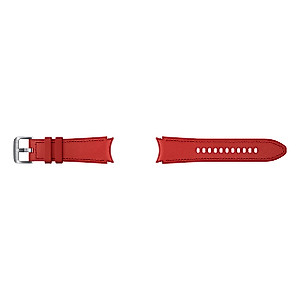 Samsung Hybrid Leather Silicone Watch Band Strap Small/Medium, for Galaxy Watch 4 and Galaxy Watch 4 Classic (US Version),Red