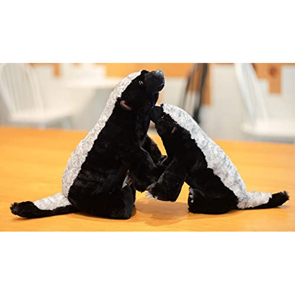 FRANKIEZHOU Honey Badger Stuffed Animal-Black 15.75",Realistic Badger Plush Toy, Honey Badger Stuffed Toy,Soft and Durable, Toy for Boy,Girl Toys,Gifts for Kids,Pillow Animals, Home Decor,Hugging Toy