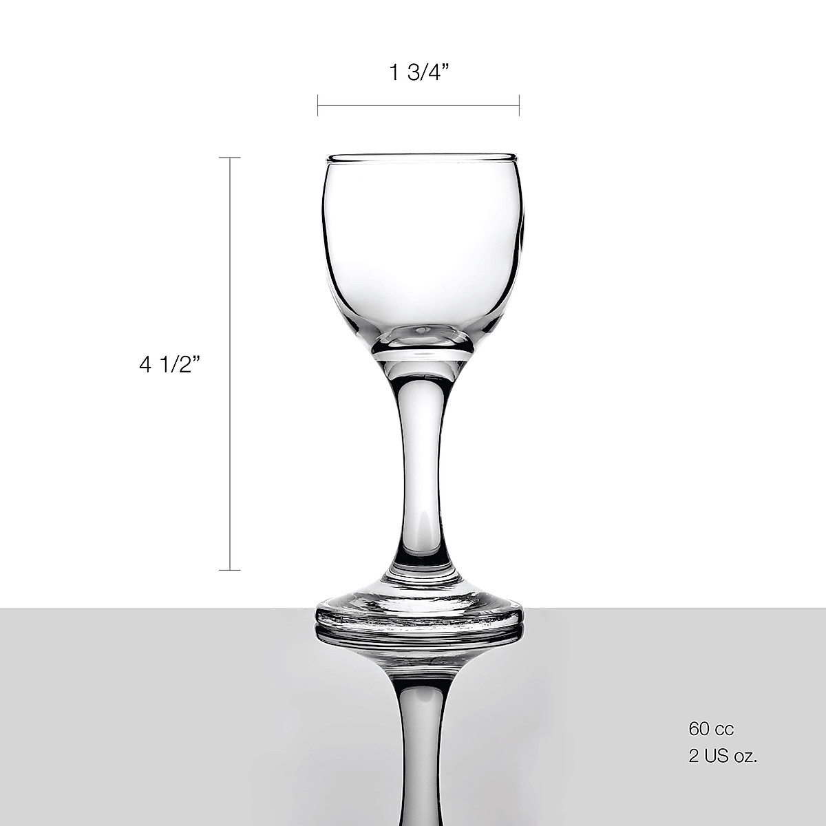 Pasabahce Premimum Shot Glasses Set of 6 - Bistro Cordial & Liqueur Extra Mini Glasses 2 oz (60 cc) - Mini Wine Glasses - Uniqe Desing Goblet - Crystal Tasting Glasses - Perfect for Parties, Gifts