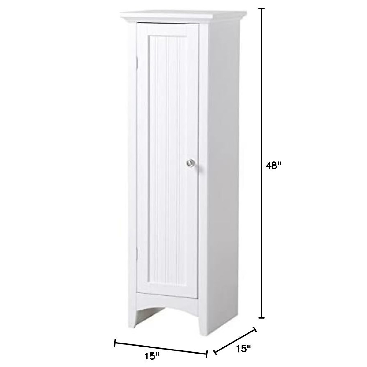 American Furniture Classics 25501 OS Home and Office One Door Tall Storage Pantry, Large, White, 1 Pantry