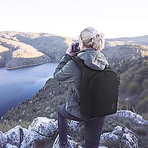 BAGSMART Camera Backpack, DSLR SLR Camera Bag Fits up to 13.3 Inch Laptop Water Resistant with Rain Cover, Tripod Holder for Women and Men, Black