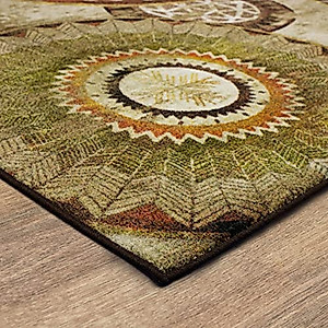 Mohawk Home Inspired India Light Medallion Area Rug (5'x7')