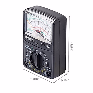 Sperry Instruments HSP5 5 Function Analog Multi-Meter, Manual 13 Range, 300V AC/DC