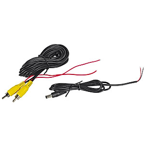 Rockville, RCA RBC5B Black Metal Car License Plate Camera+Night Vision+Distance Lines