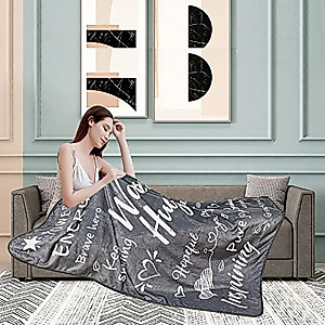Grey Plush Cozy Blanket Fleece Throw Blanket，Super Soft Fuzzy Flannel Throw Blanket for Couch Sofa Bed and Office Napping,Inspirational Blanket Gifts Warm Throw Blankets All Season 50"×60"
