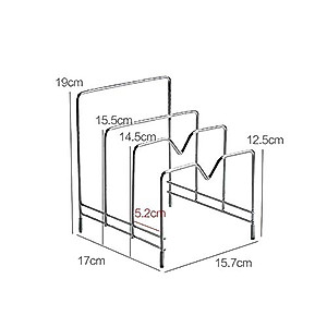 SDGH Stainless Steel Stand Cutting Chopping Board Pan Pot Lid Storage Rack Holder Kitchen Accessories Organizer