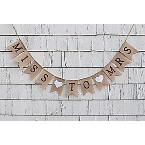 LaRibbons Burlap Banner, DIY Party Decor for Birthday, Wedding, Baby Shower and Graduation