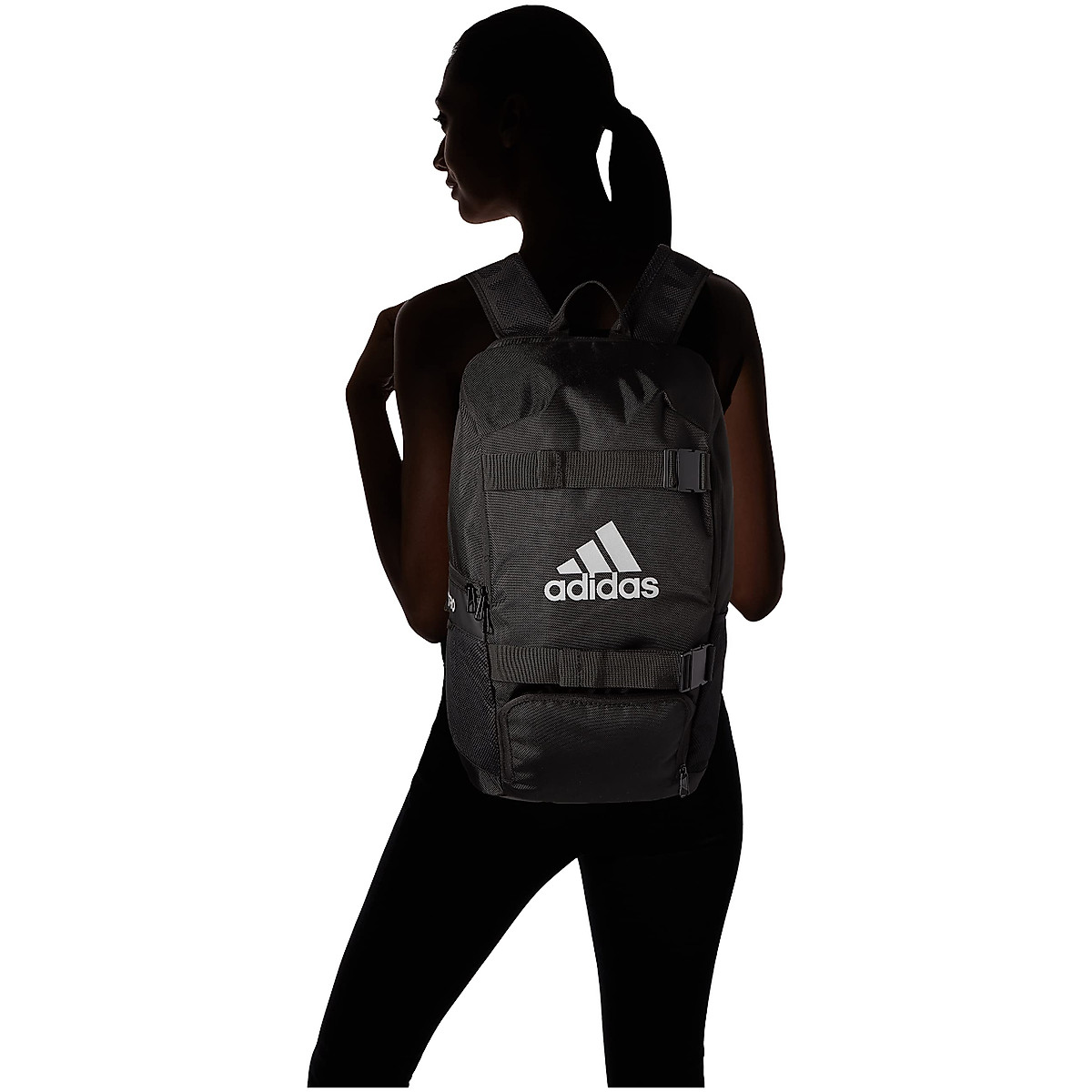 adidas Tiro 21 AEROREADY Backpack, Black/Reflective Silver/White, No Size