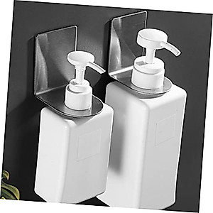 Alipis 2pcs Shower Gel Hanger Shelving Brackets Wall Mount Shelves Hand Wash Dispenser Shower Holder Storage Unit Metal Shelving Heavy Duty Bottle Holder Shampoo Bottle