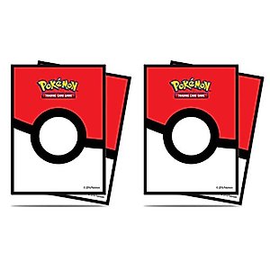 130 Ultra Pro Pokemon PokeBall Deck Protectors Sleeves (2-Pack Bundle) Standard Size