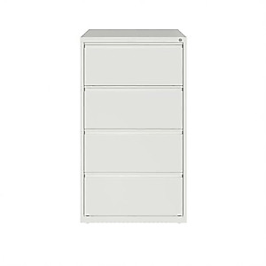 Hirsh 30-in Wide HL10000 Series 4 Drawer Metal Lateral File Cabinet White