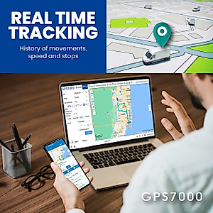 GPS7000 GPS Tracker for Vehicles - Hidden Tracking Device for Any Vehicle - Easy Installation on Car's Battery- 10 Days of Service - Subscription Required - Low Cost Subscription Plan Options