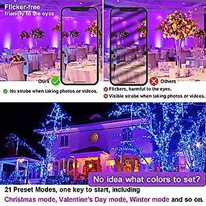 LED Flood Light Outdoor 800W Equivalent, Bluetooth Smart Color Change Landscape Lighting, DIY-Scene+RGB Colors+Warm White 2700K - APP & Group Control & Timing, IP66 Waterproof US 3-Plug Up Light 4Pack