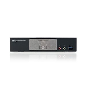IOGEAR 2-Port DisplayPort KVMP Switch - 4K 60Hz - 2-Port USB 3.1 Hub 5Gbps - Keyboard Mouse Input - 7.1 HD Audio - Front Panel Selector - TAA Compliant - Mac/Win - GCS1932