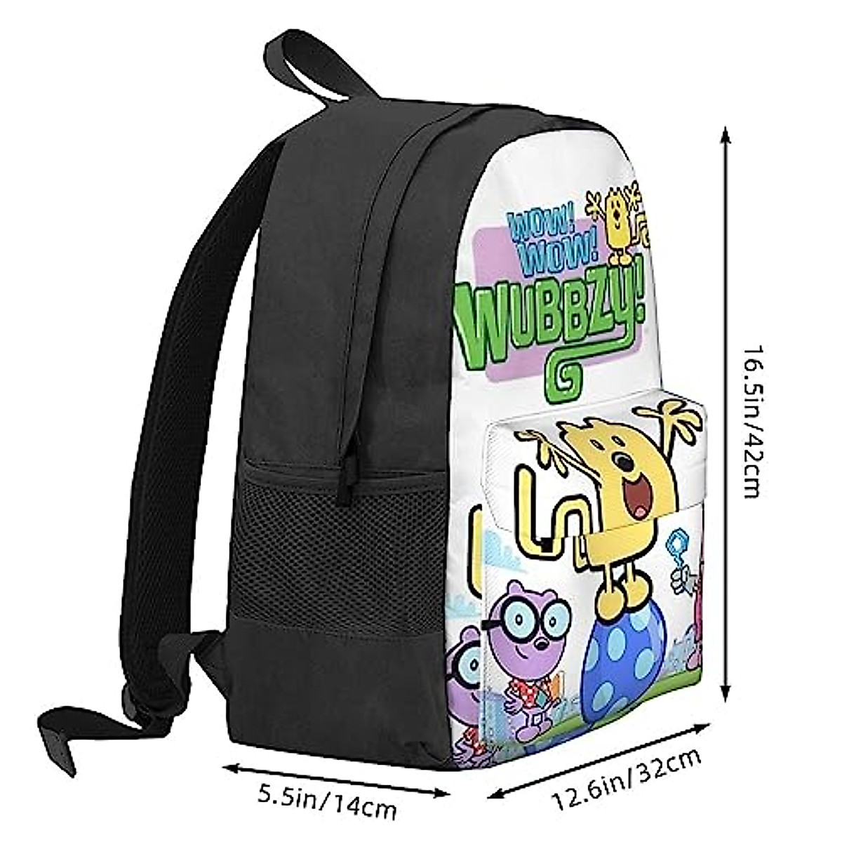KOVOS Wow! Wow! Anime Wubbzy! Laptop Bag Cartoon Backpack Casual Travel Backpacks Daypack For Men Women