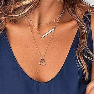M MOOHAM Initial Necklaces for Women, Initial Necklace K Necklace for Girls Gold Initial Necklace for Women Letter Necklace Gifts for Teen Girls Necklaces for Teen Girls Jewelry for Teen Girls