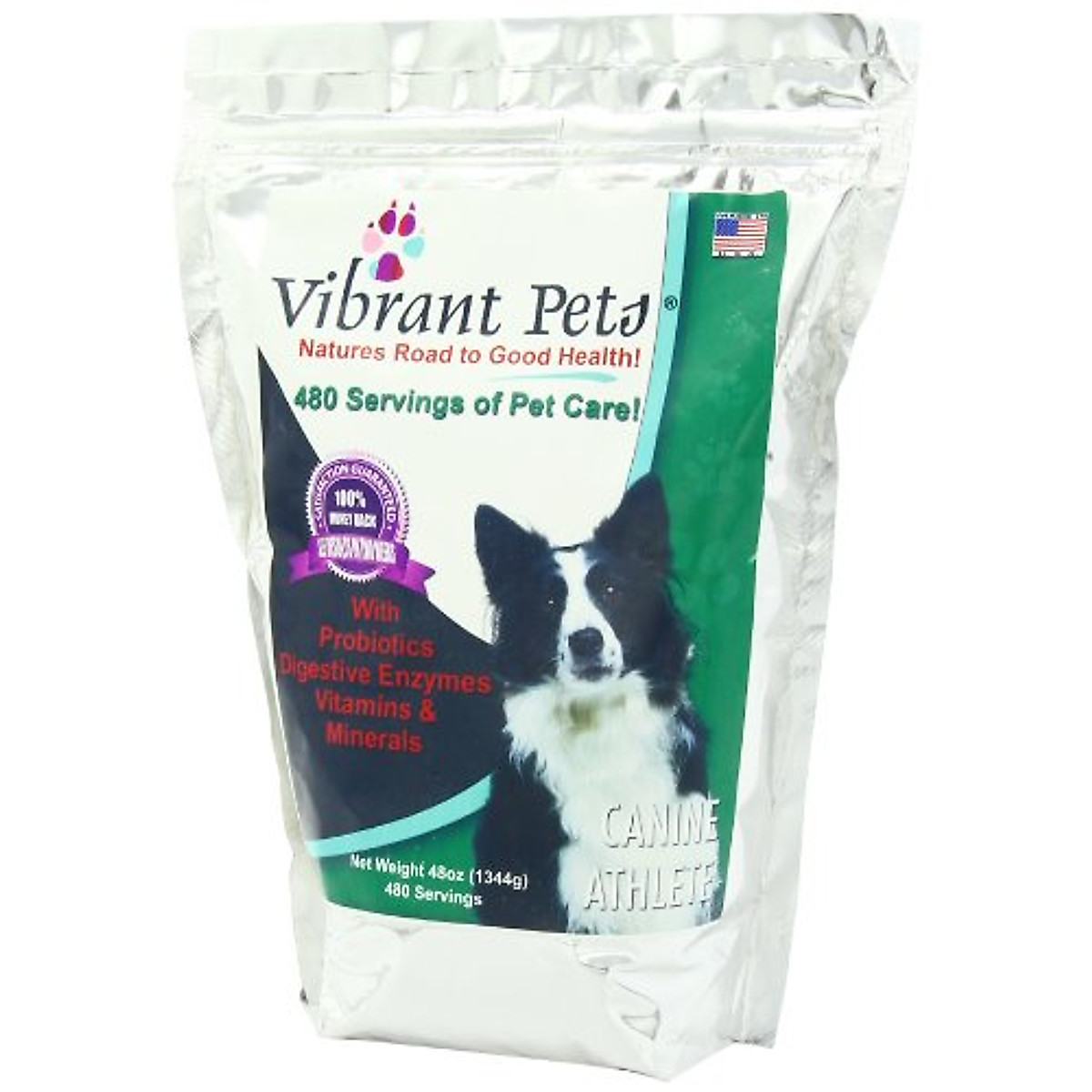 Vibrant Pets Canine Athlete (Advanced) | Produces Beautiful, Shiny, Lustrous Coats | Gives Your Dog Youthful Puppy Energy Again | Strengthens Joints & Muscles | All-in-one Nutrition