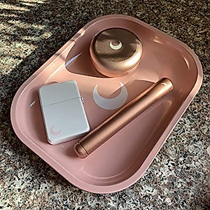 Brando Moon Pocket Storage Case Container Smell Proof and Air Tight - Easy to Carry and Best Way to Preserve & Coffee (Rose Gold)