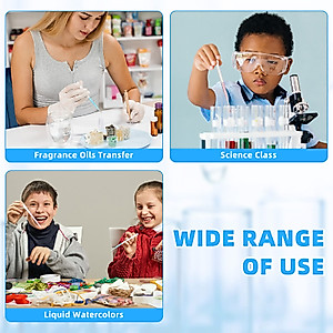 Buryeah 1000 Pcs Plastic Pipettes Droppers 3ml Disposable Transfer Pipettes Eye Dropper Small Graduated Pipettes Dropper for Science Laboratory, DIY Art, Essential Oils Makeup