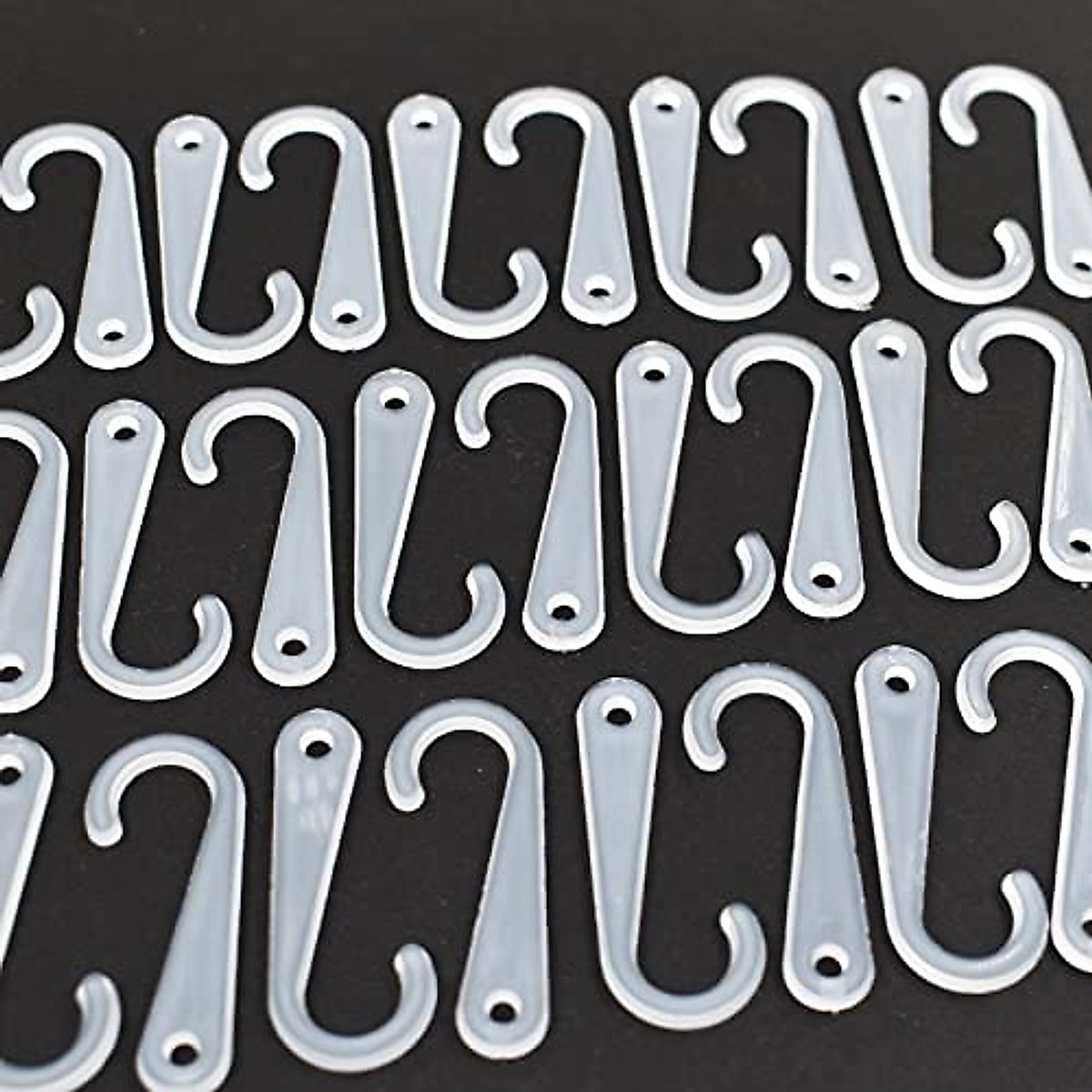 500Pcs 1 3/4 Inch Sock Display Hooks for Socks and Hat, Plastic J Hooks for Socks Retail Display Hanger(Clear)