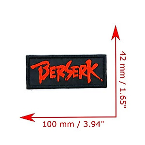 Berserk embroidery iron on sew on Hook & Loop patch