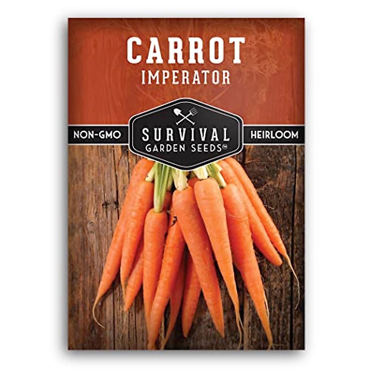 Survival Garden Seeds - Imperator 58 Carrot Seed for Planting - Packet with Instructions to Plant and Grow Award Winning Danvers Carrots in Your Home Vegetable Garden - Non-GMO Heirloom Variety