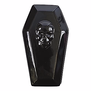 Boston Warehouse Gothic Skull Coffin Butter Dish, Black