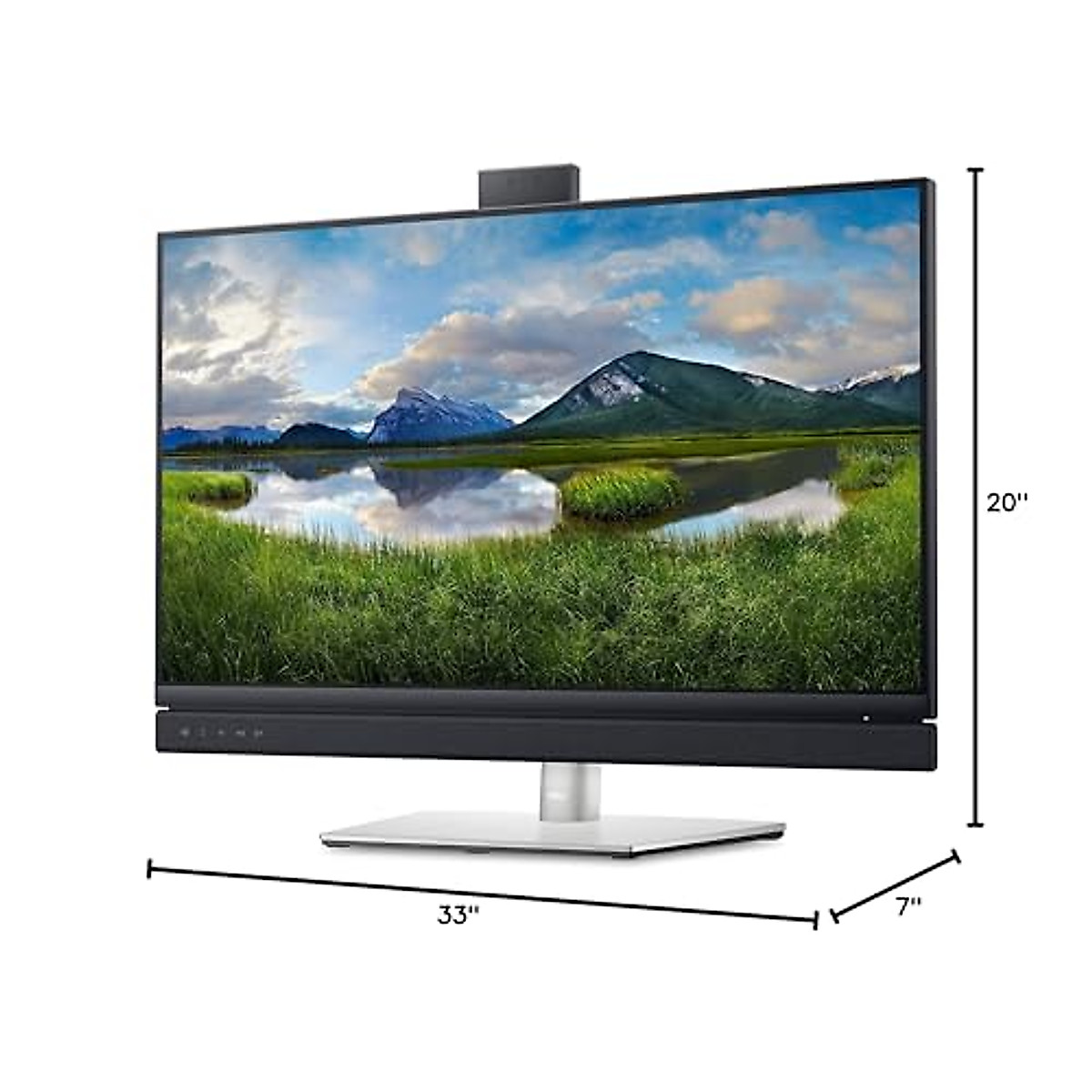 Dell 27 Video Conferencing Monitor - C2722DE with POP-UP 5MP IR Camera Dual 5W Integrated Speakers and a Dedicated Microsoft Teams Button,Gray