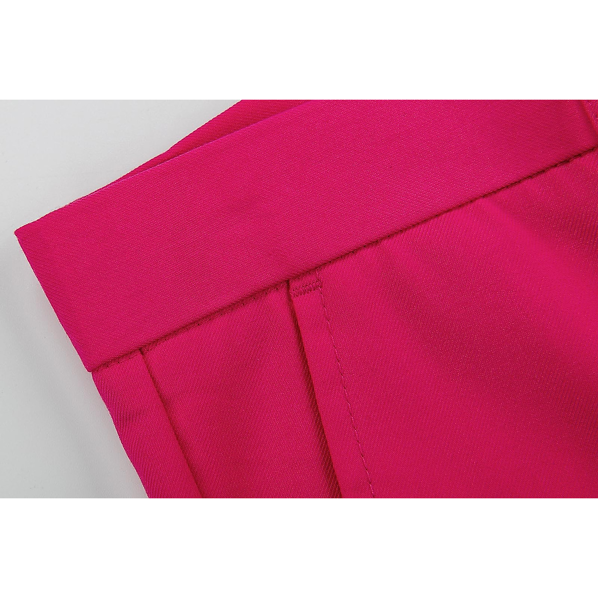 UNINUKOO Mens Dress Pants Slim Fit Solid Color Skinny Trousers Classic Business Casual Wedding Suit Pants US Size 29W x 30L Pink