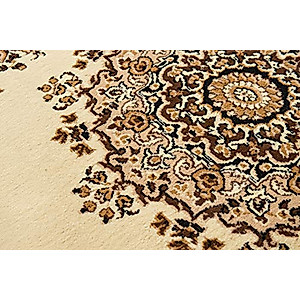 United Weavers Dallas Floral Kirman Area Rug - Ivory, 8x11, Traditional Indoor Floor Rug with Jute Backing