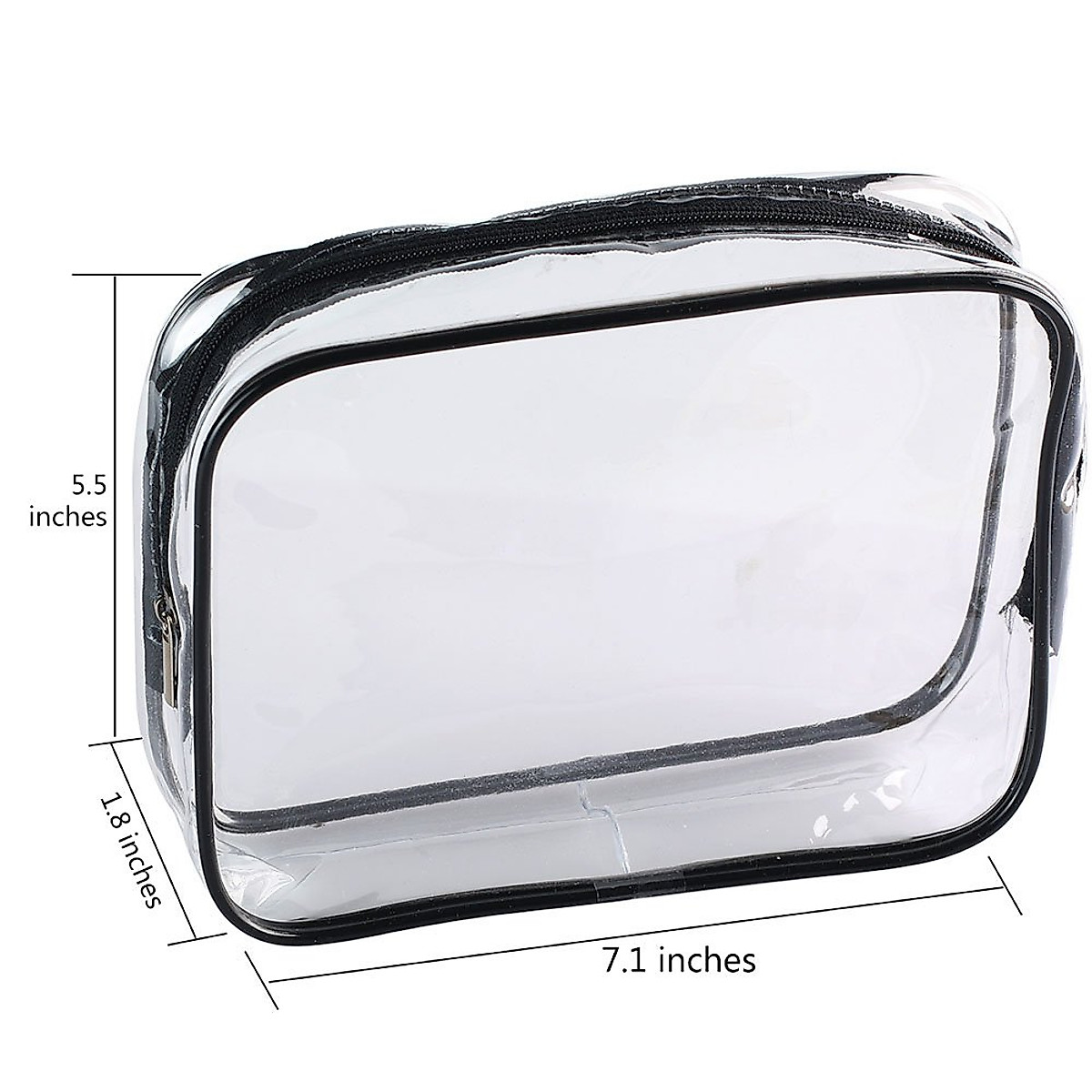 ScivoKaval Clear Carry-On Travel Toiletry Bag TSA 3 1 1 Airline Quart Bag 1 Quart Sized with Zipper for Men and Women 1 Pack