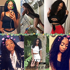 Hermosa 10A Curly Human Hair 3 Bundles 12 14 16 inch 100% Unprocessed Brazilian Curly Hair Bundles Soft Remy Hair