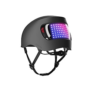 Lumos Matrix Smart Bike Helmet | Animated LED Display | Front and Back Turn Signals| Skateboard, Scooter, Road Bicycle Helmet for Adults: Men, Women (Without MIPS)